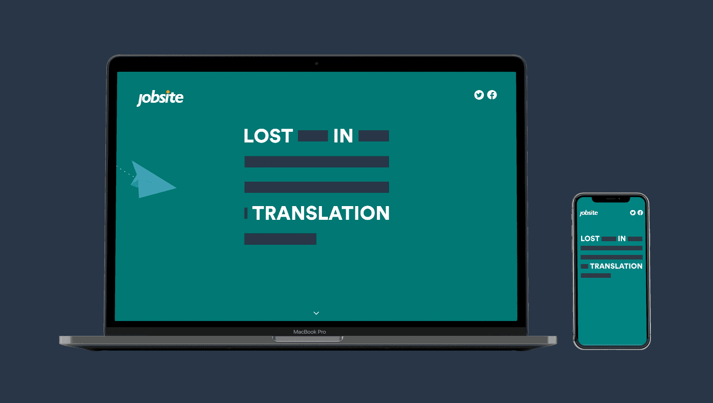 Jobsite Case Study | Scrollable story for Lost in Translation campaign